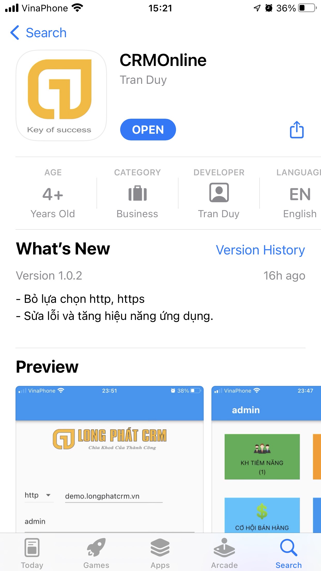 CRM Mobile App Cho iPhone hay Android của Long Phát CRM